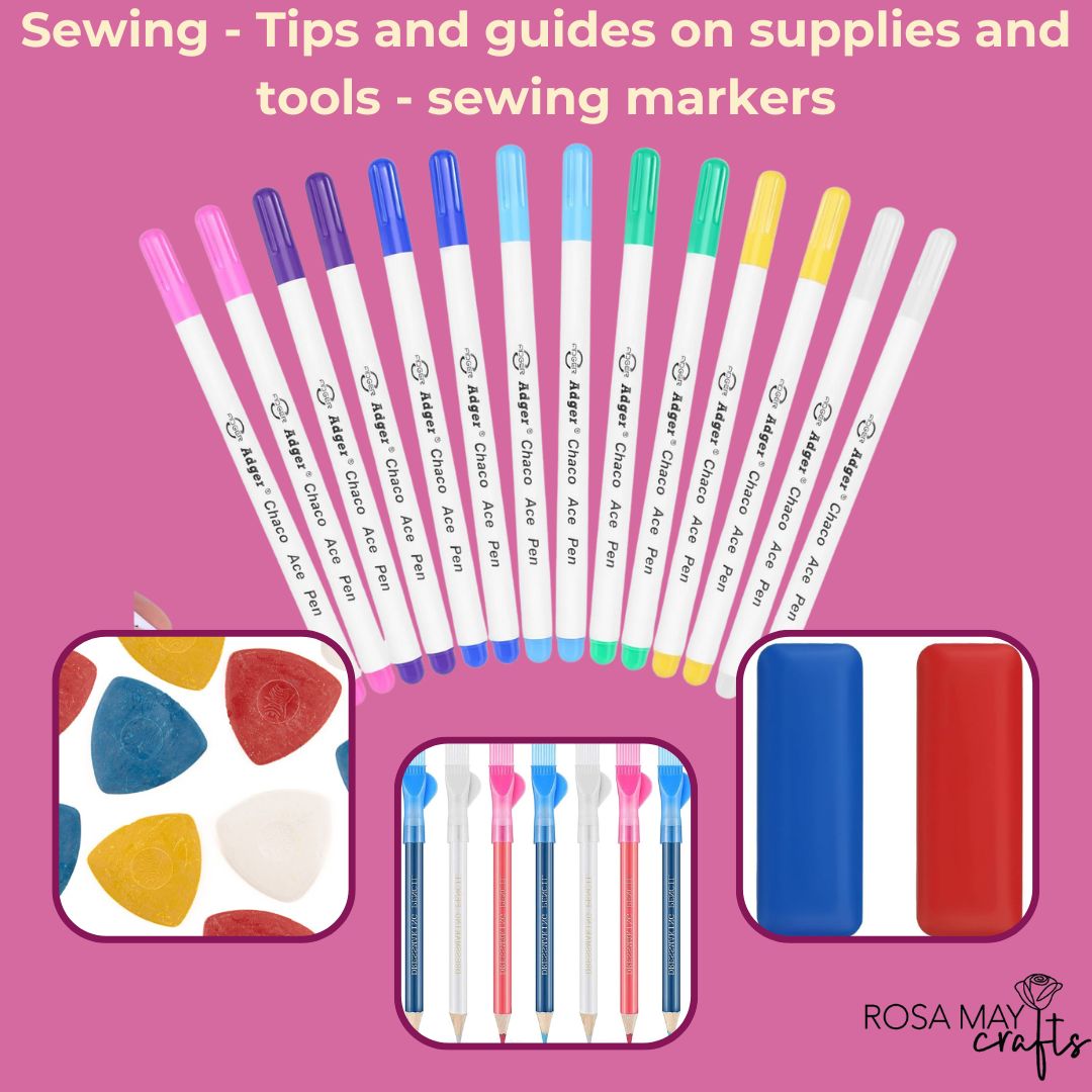 Marking tools for sewing - basic guide - Rosa May Crafts
