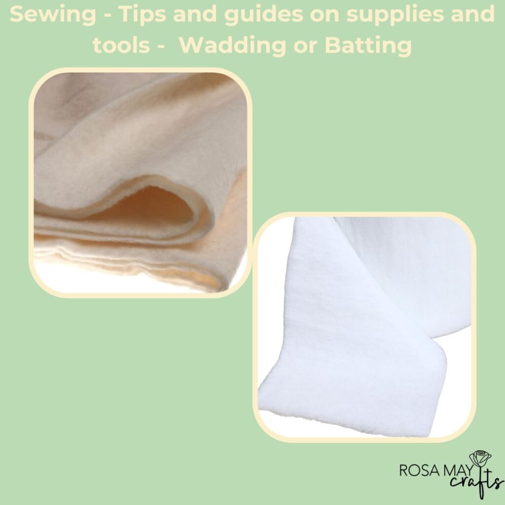 Basic guide to wadding or batting - Rosa May Crafts